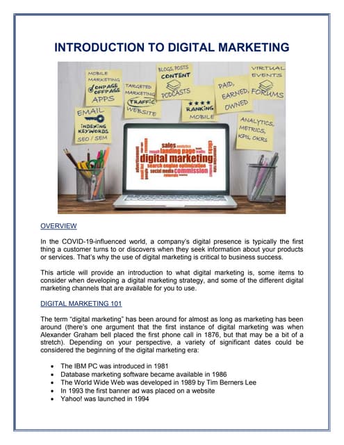 Introduction to Product Marketing | PDF