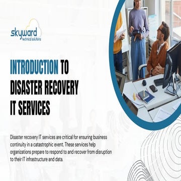 Introduction To Disaster Recovery IT Services | PPT