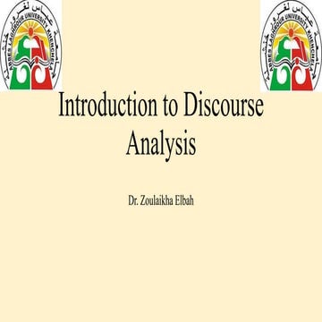Introduction to Discourse Analysis.pptx | Education