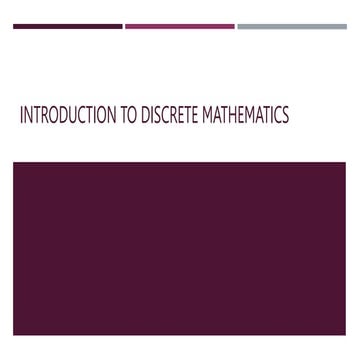 Intro to Discrete Mathematics | PDF