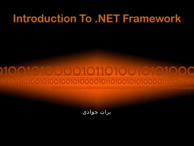 Introduction Net Framework Ppt