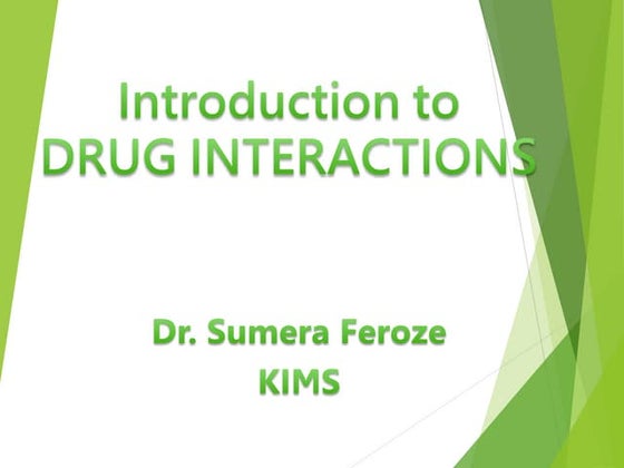 Pharmacokinetic and pharmacodynamic drug interactions | PPT