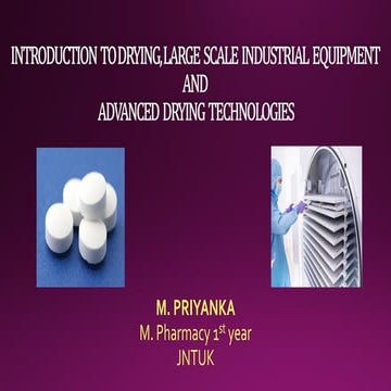 Introduction to drying, large scale industrial equipment & advanced drying technologies | PDF