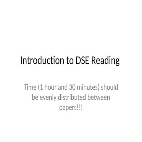 Introduction to DSE Reading examination.ppt