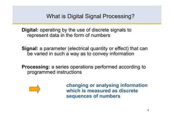 DIGITAL SIGNAL PROCESSING | PPTX