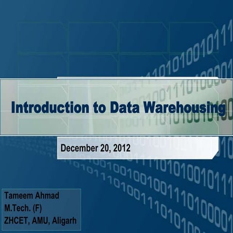 Introduction to Data Warehousing | PPTX