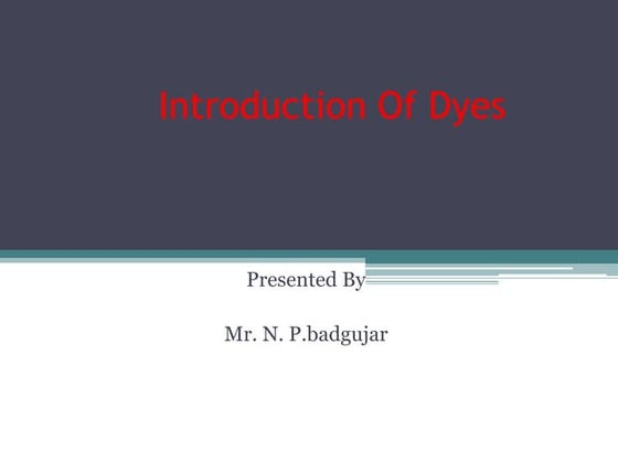 Flow chart of manufacturing of dyes | PDF | Chemistry | Science