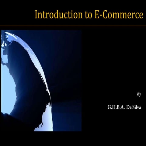 Introduction to e commerce | PPTX
