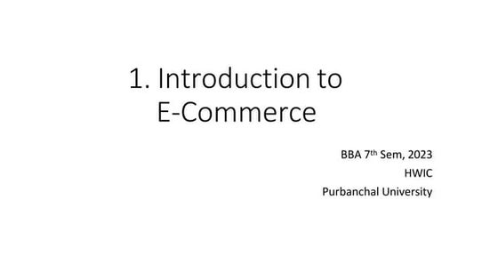 E-commerce Website presentation | PPT