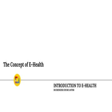 Introduction to E-Health 01 Lecture Slides.pdf