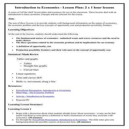 Introduction to economics | PDF