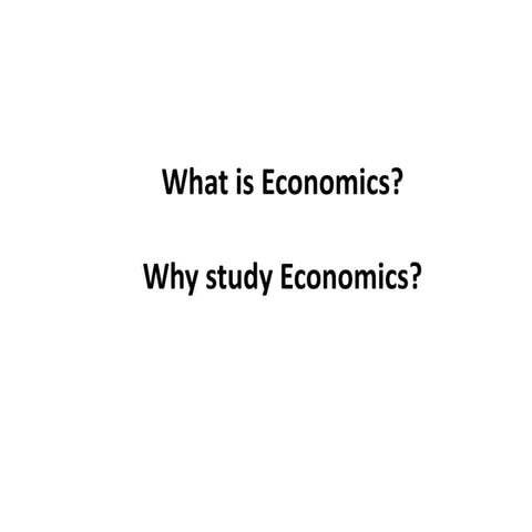 Introduction to economics | PPTX