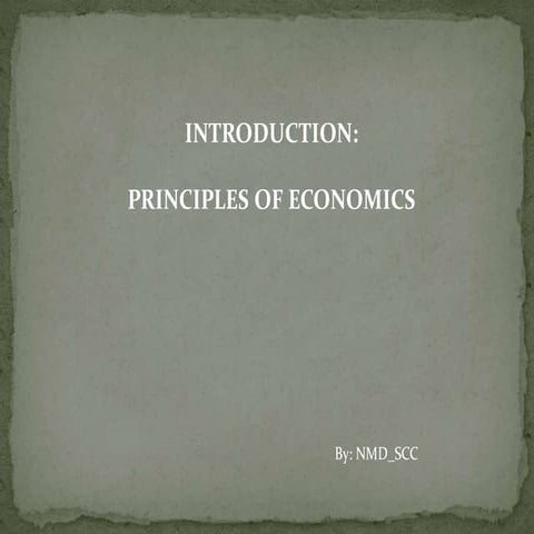 Introduction to economics | PPT