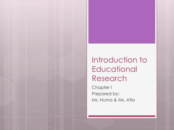 Educational research | PPTX | Education