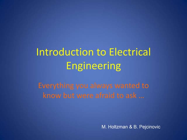 Electrical and electronics engineering | PPT