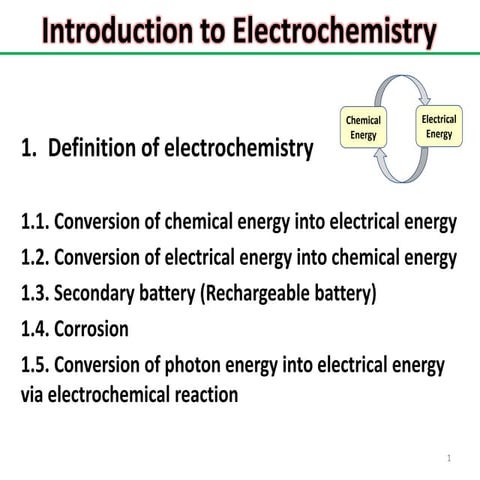 Introduction to electrochemistry by t. hara | PPTX