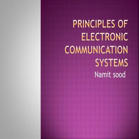 Introduction to electronic system | PPTX
