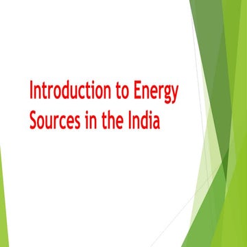 Introduction to different Energy Source | PPT