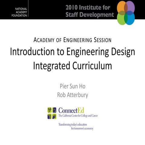 Introduction to engineering design, pier sun ho | PPTX