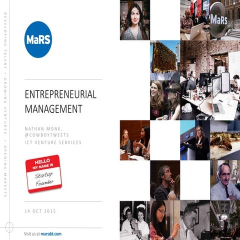 Introduction to Entrepreneurial Management - Entrepreneurship 101 | PDF