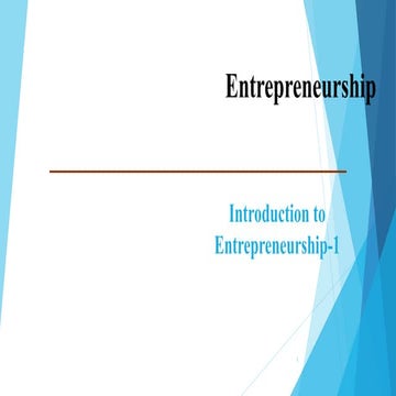 Introduction to entrepreneurship 1 - copy | PPT