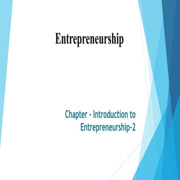 Introduction to entrepreneurship 2 | PPTX