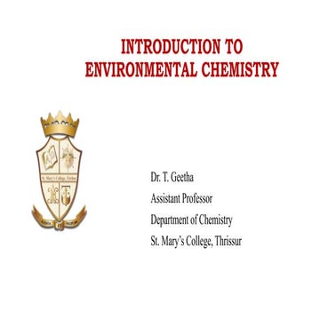 Introduction to environmental chemistry | PDF