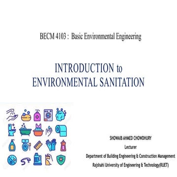 Introduction to environmental sanitation | PPTX