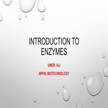Introduction to enzymes | PPTX