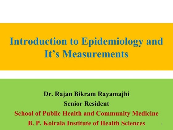 Epidemiological methods | PPT