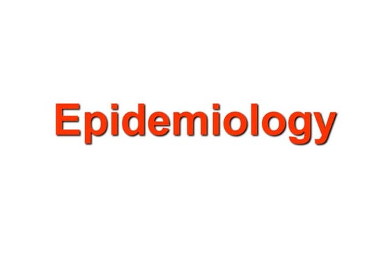Epidemiological approach and methods | PPT