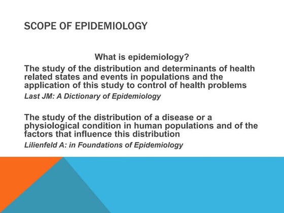 Epidemiological approach | PPT