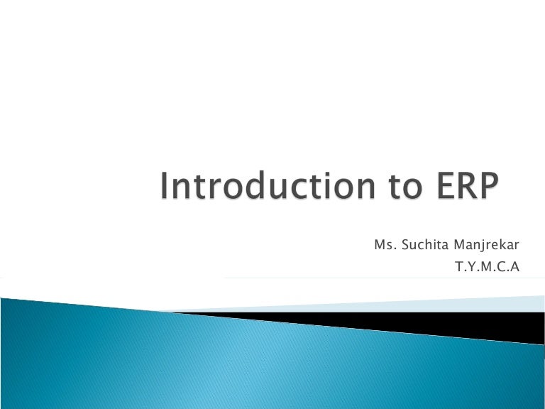 Introduction To Erp