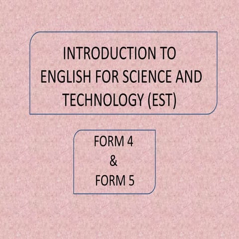 Introduction to est | PPTX