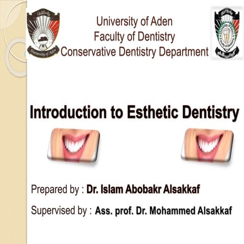 Introduction to esthetic dentistry | PPTX