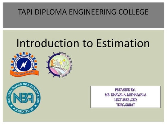 Estimation And Costing Of A Building | PDF