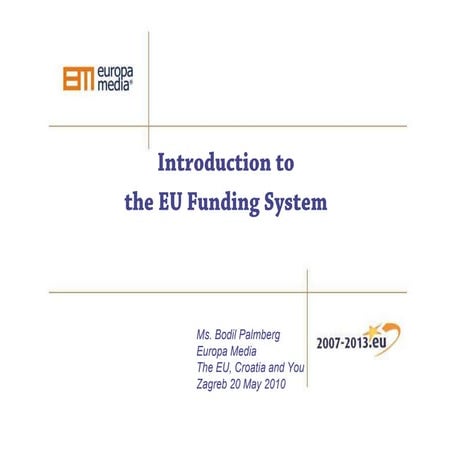 Introduction to EU Funding System | PDF