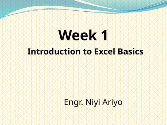Excel basics | PDF