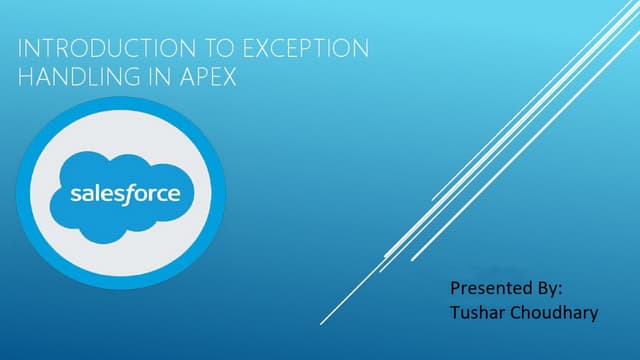 Introduction To Exception Handling In Apex Ppt 1948