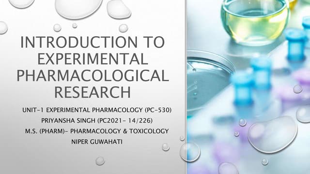 Simulated Animal Experiments in Pharmacology - MyCalPharm | PDF