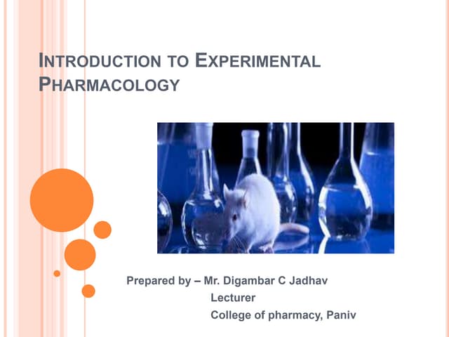 Physiological salt solutions in animal experiments 23 | PPTX