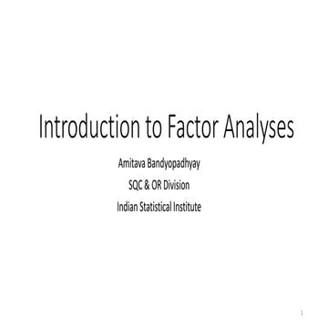 Introduction to Factor Analyses staticstics.pptx | Physics | Science