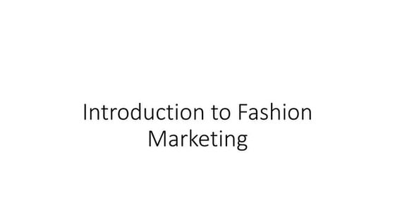 Fashion marketing | PPT