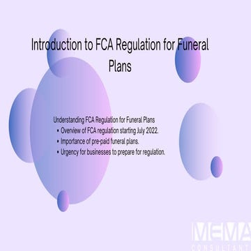 Navigating FCA Regulation for Funeral Plans: A Strategic Guide | PDF
