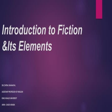 Introduction to fiction | PDF