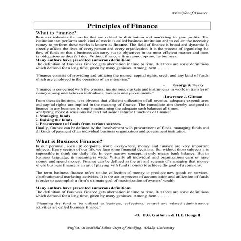 Introduction to financial management | PDF