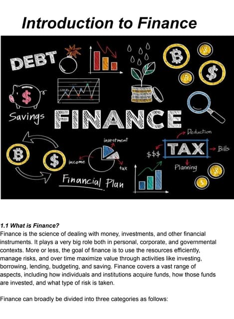 Chapter 1.An Introduction to Finance ppt | PPT