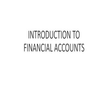 Introduction to financial accounts (for beginners) | PPTX