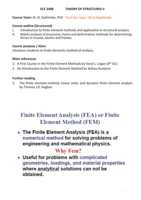 INTRODUCTION TO FINITE ELEMENT ANALYSIS | PPTX