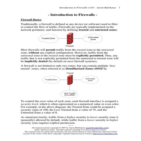 Introduction to firewalls | PDF | Computer Networking | Computing